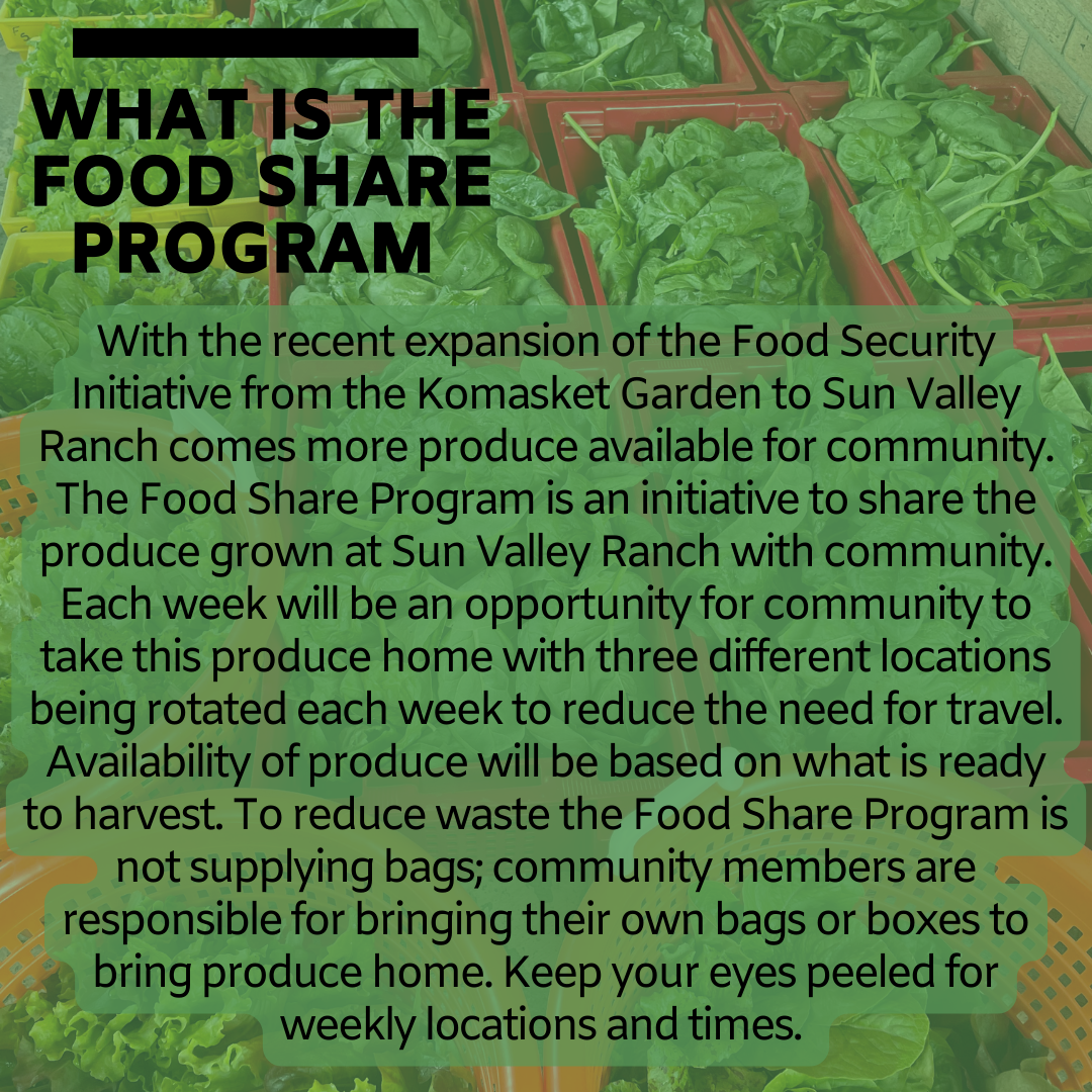 Food Share Program - Free Produce - Okanagan Indian Band