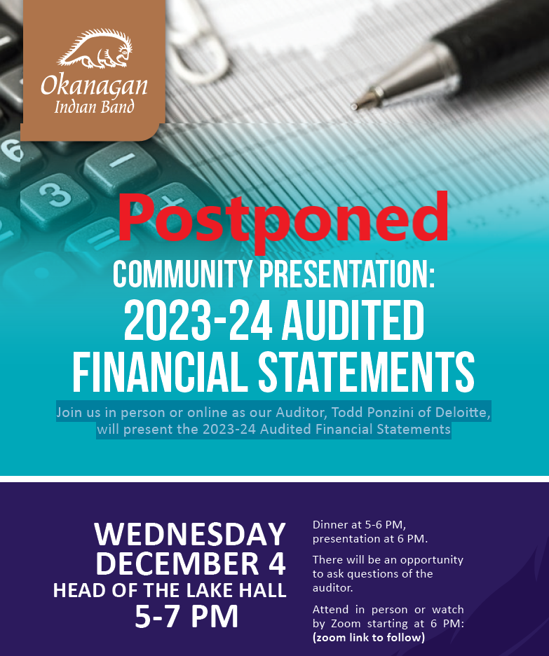 2023-2024 Audited Financial Statements meeting postponed - Okanagan ...