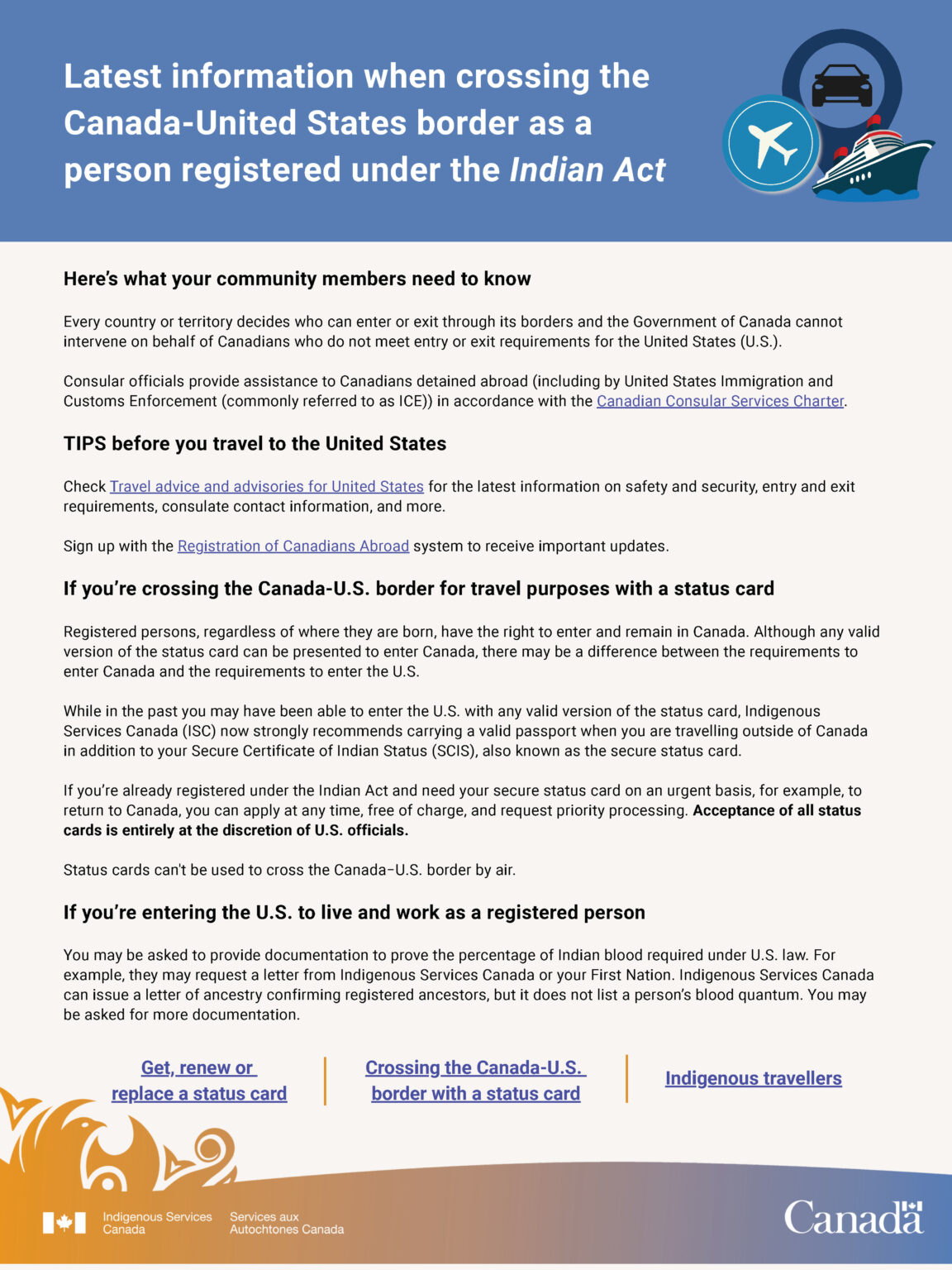 Notice from Indigenous Services Canada - Latest information when ...